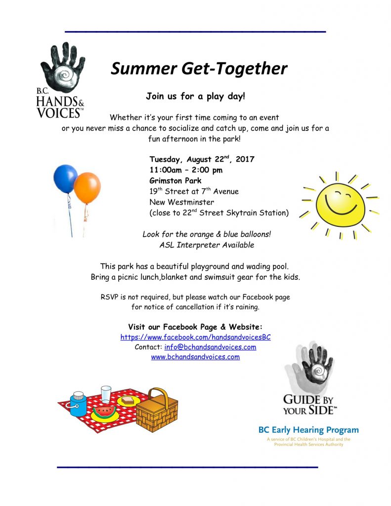 Summer Get-Together 2017 | BC Hands & Voices